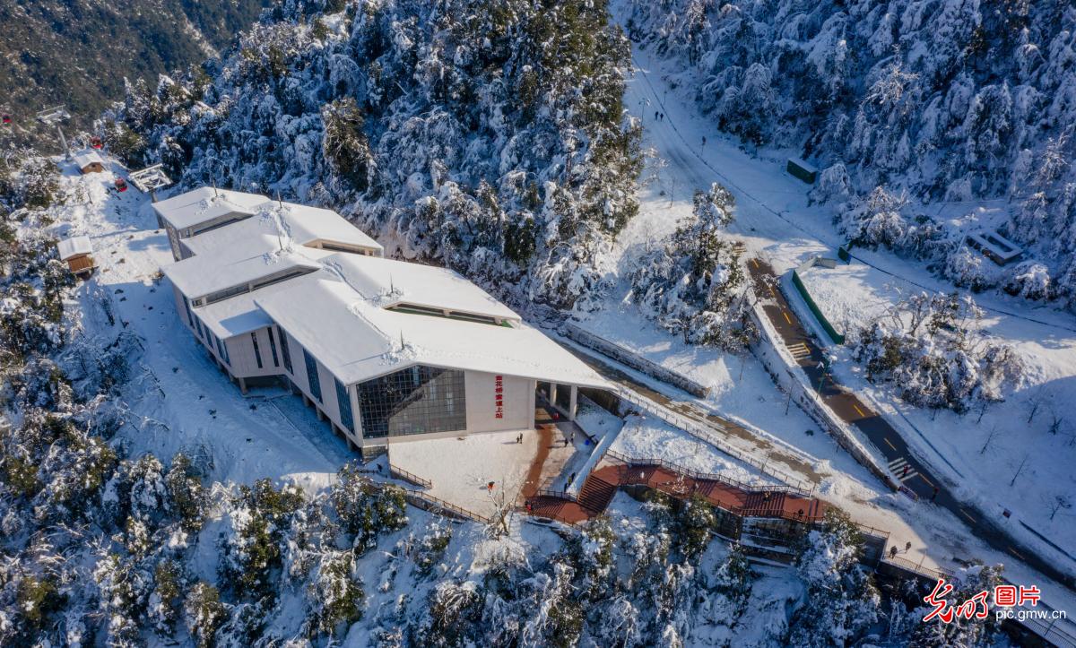 Beautiful after-snow scenery in Meishan, SW China's Sichuan(2)